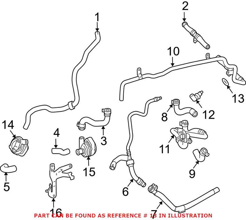 Mercedes Engine Coolant Temperature Sensor O-Ring 0229979848 Genuine ...
