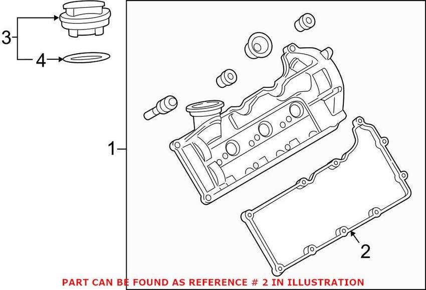 VW Engine Valve Cover Gasket 059103484 Genuine VW/Audi 059103484