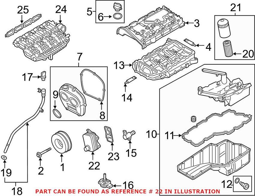 Audi Engine Oil Cooler 06K117021K – Genuine VW/Audi Genuine VW/Audi ...