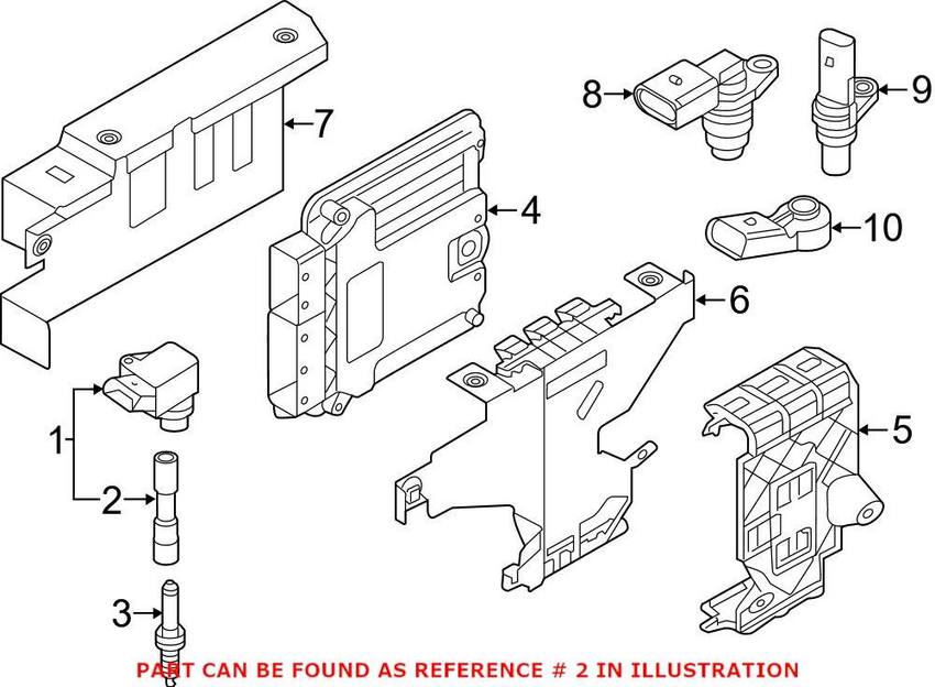 VW Direct Ignition Coil Boot 06K905199A Genuine VW/Audi 06K905199A