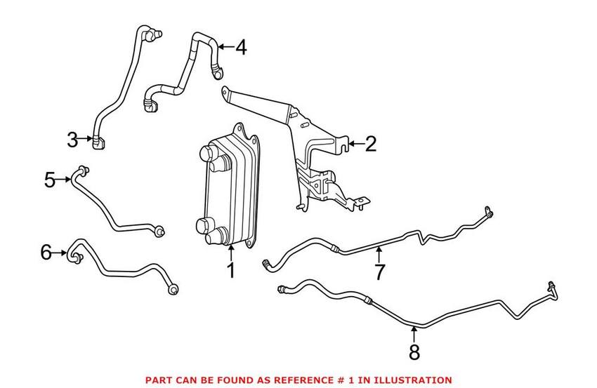 Mercedes Auto Trans Oil Cooler 0995002300 Genuine Mercedes-Benz 0995002300