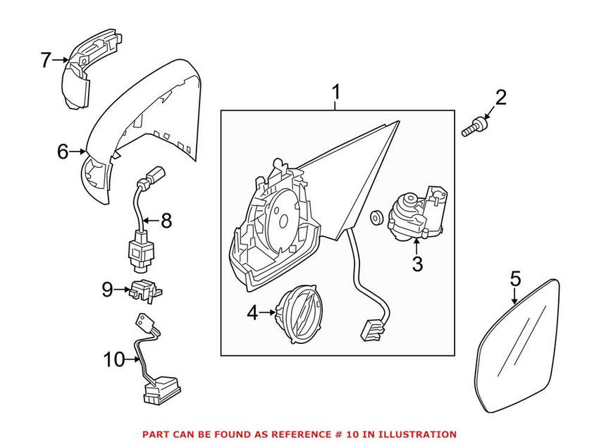Mirror Light – Passenger Side Genuine Mercedes-Benz 0998200259