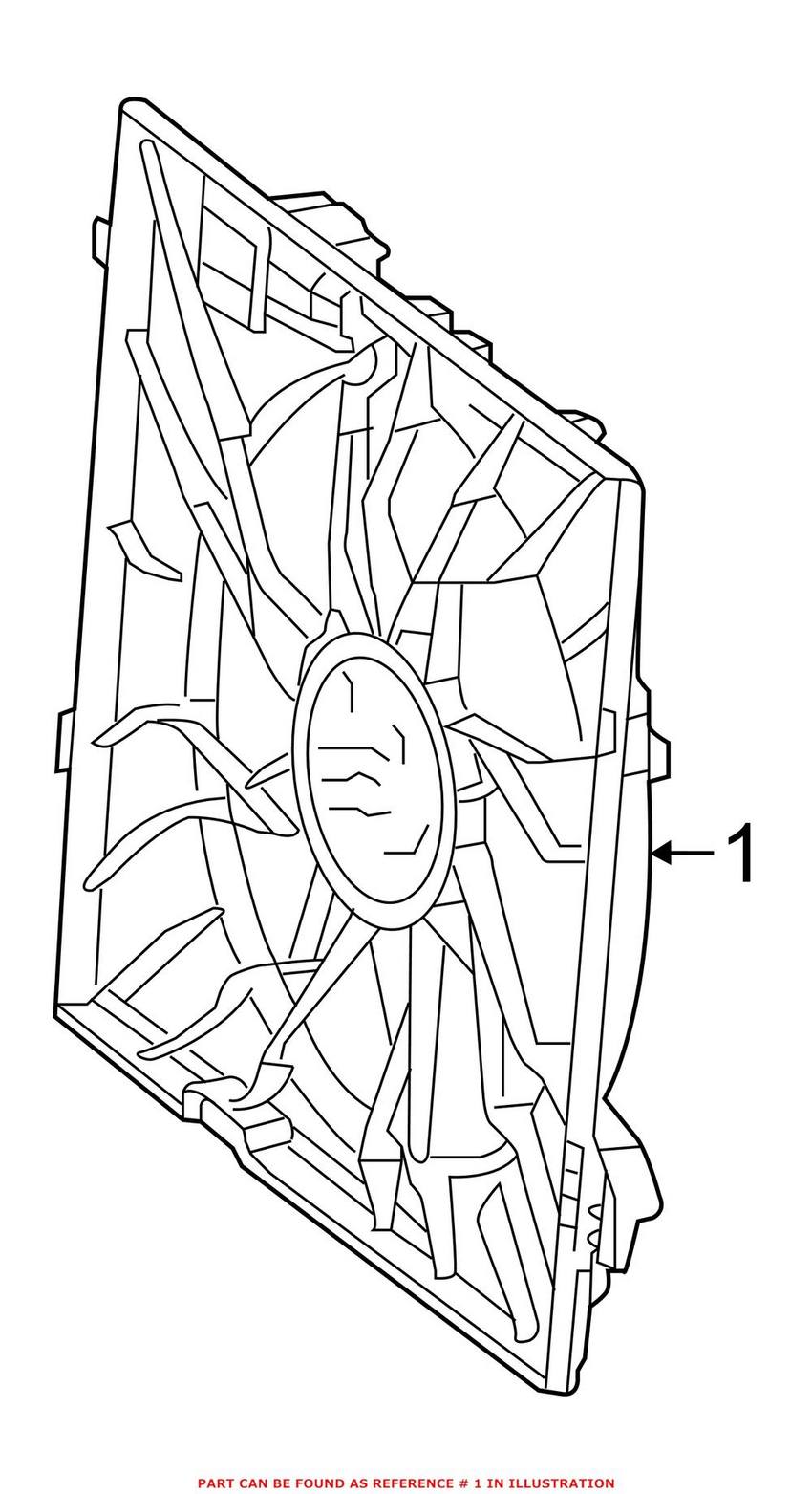 Mercedes Engine Cooling Fan Assembly – Front 0999062400 Genuine ...