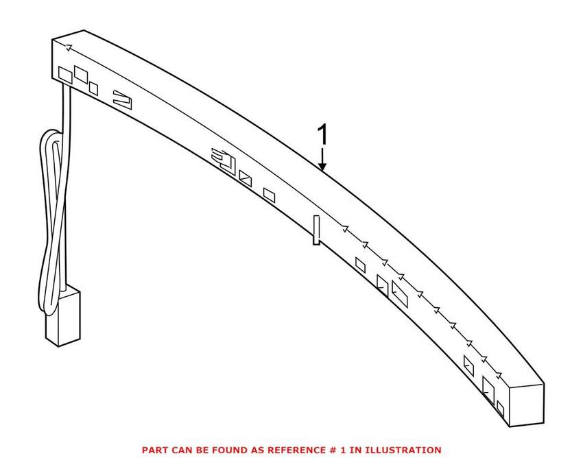 Mercedes Third Brake Light Assembly 0999067500 Genuine Mercedes-Benz ...
