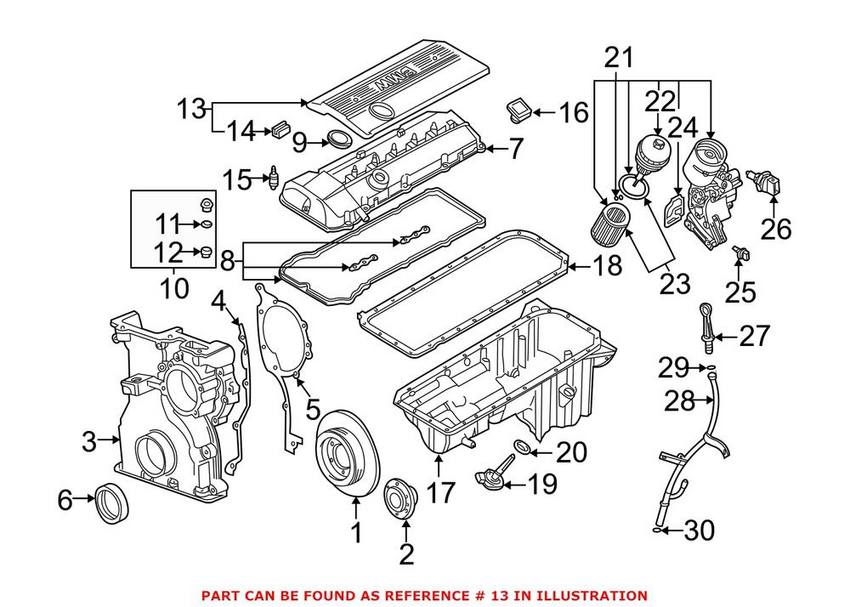 BMW Engine Cover Genuine BMW 11127526445