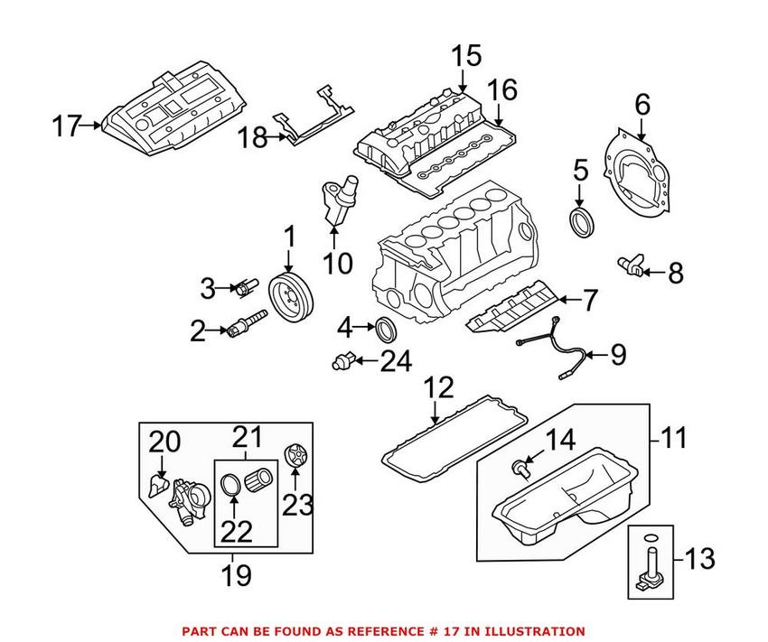 Ignition Coil Covering Genuine BMW 11127575031