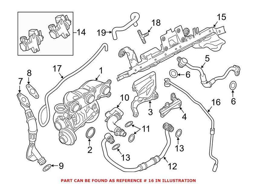 BMW Vacuum Line – Front 11127578853 Genuine BMW 11127578853
