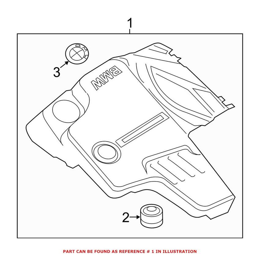 BMW Engine Cover 11127594344 – Genuine BMW Genuine BMW 11127594344