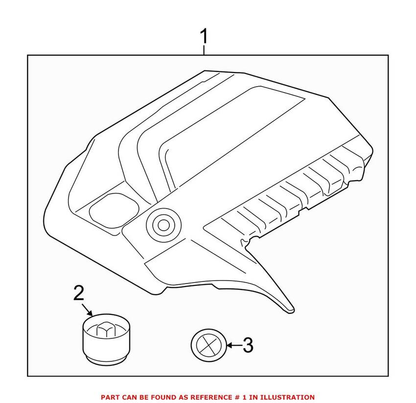 BMW Engine Cover 11127641556 – Genuine BMW Genuine BMW 11127641556