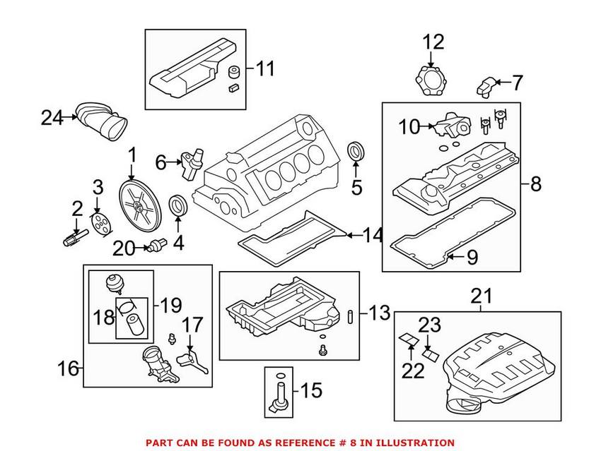 BMW Engine Valve Cover 11127848154 – Genuine BMW Genuine BMW 11127848154
