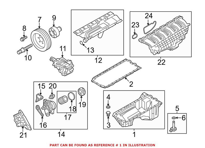 BMW Engine Oil Pan 11137635651 – Genuine BMW Genuine BMW 11137635651