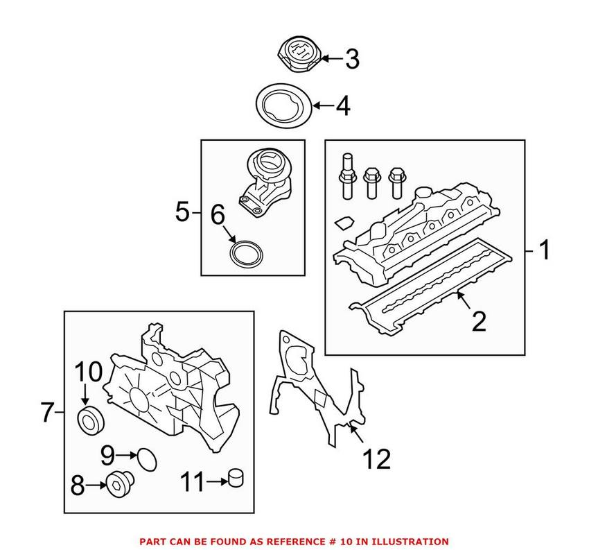BMW Engine Crankshaft Seal Genuine BMW 11142249534