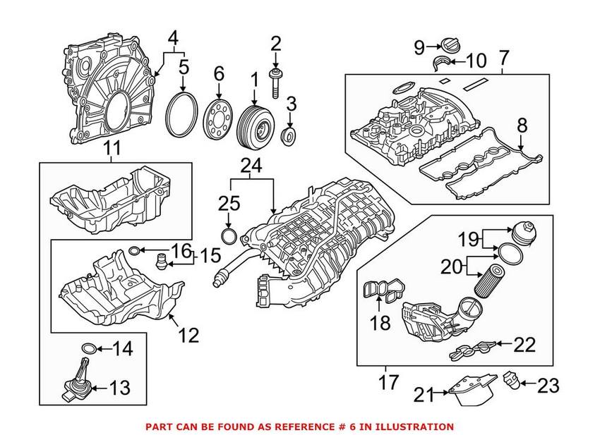 BMW Engine Valve Cover Gasket 11148605104 Genuine BMW 11148605104