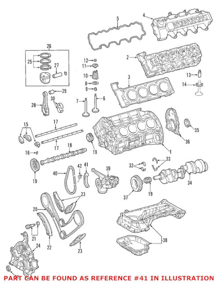 Mercedes Engine Timing Chain Tensioner 1121810059 Genuine Mercedes-Benz ...