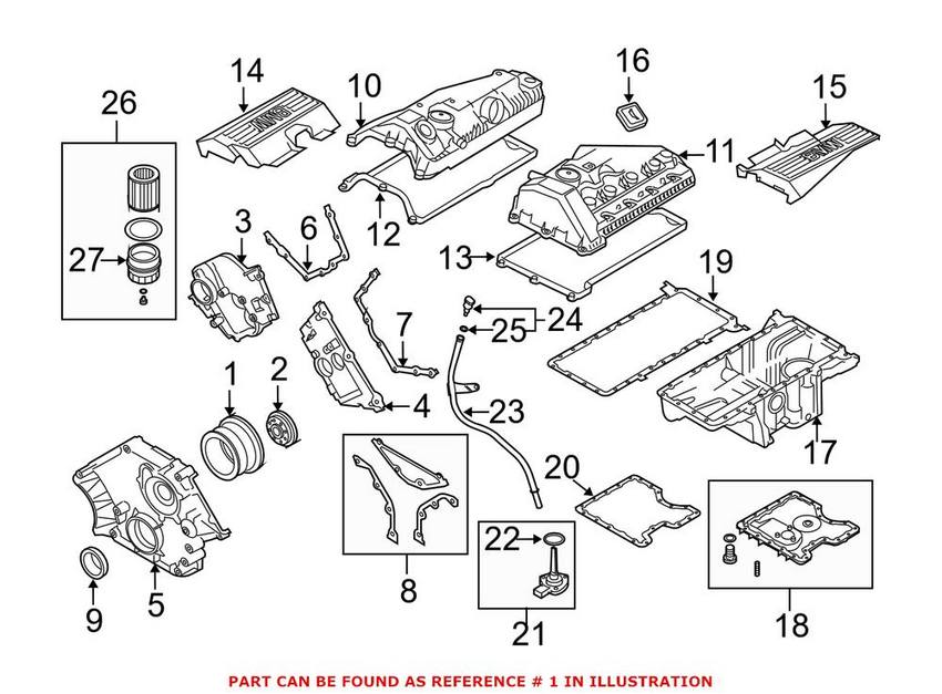 BMW Engine Crankshaft Pulley Genuine BMW 11237567055