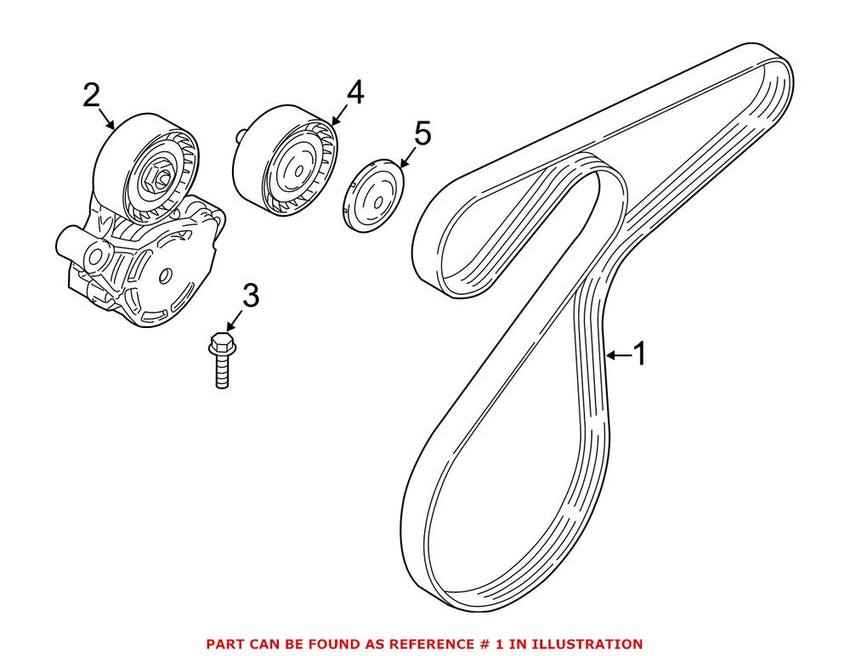 BMW Serpentine Belt Genuine BMW 11288573253