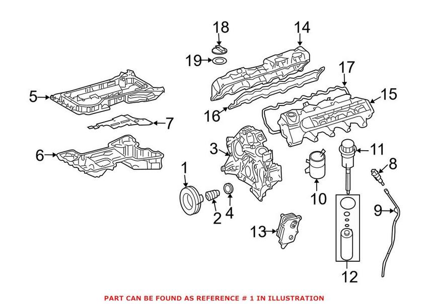 Mercedes Engine Crankshaft Pulley 1130300003 – Genuine Mercedes Genuine ...