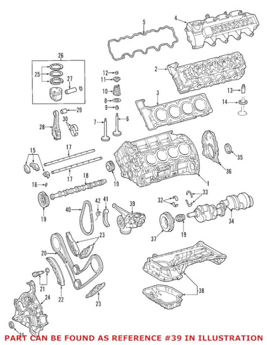 Mercedes Engine Oil Pump 1131800101 Genuine Mercedes-Benz 1131800101