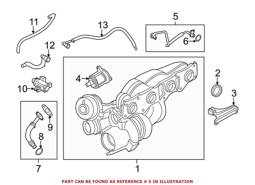 Turbocharger Oil Line – Inlet Genuine BMW 11428626652