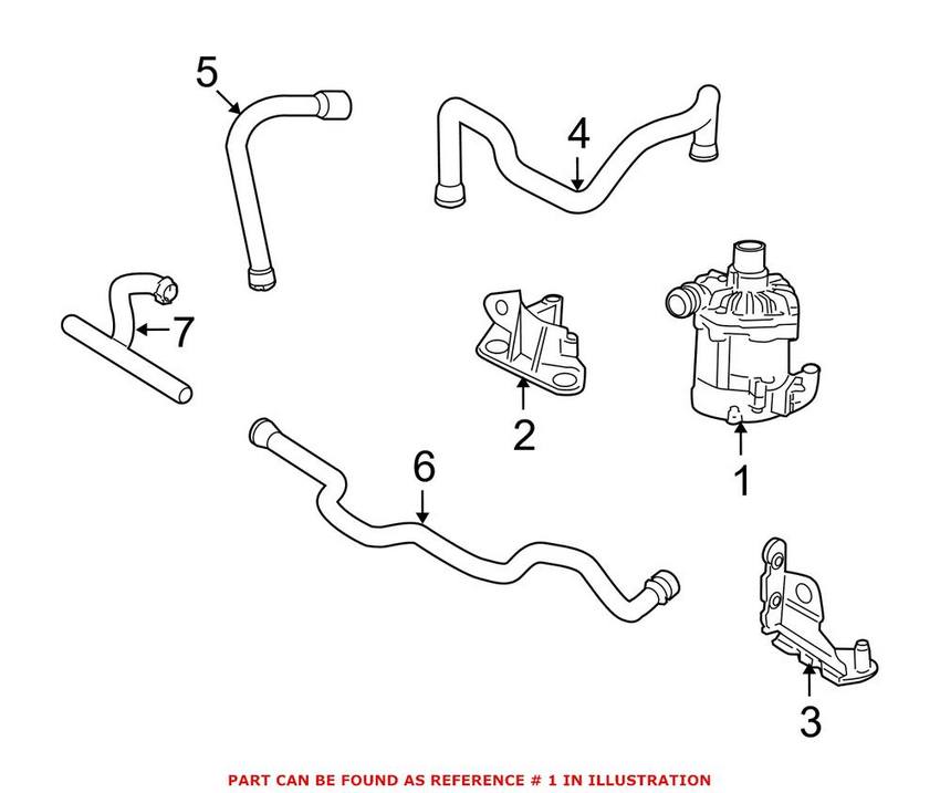 BMW Engine Auxiliary Water Pump 11517584088 – Genuine BMW Genuine BMW ...