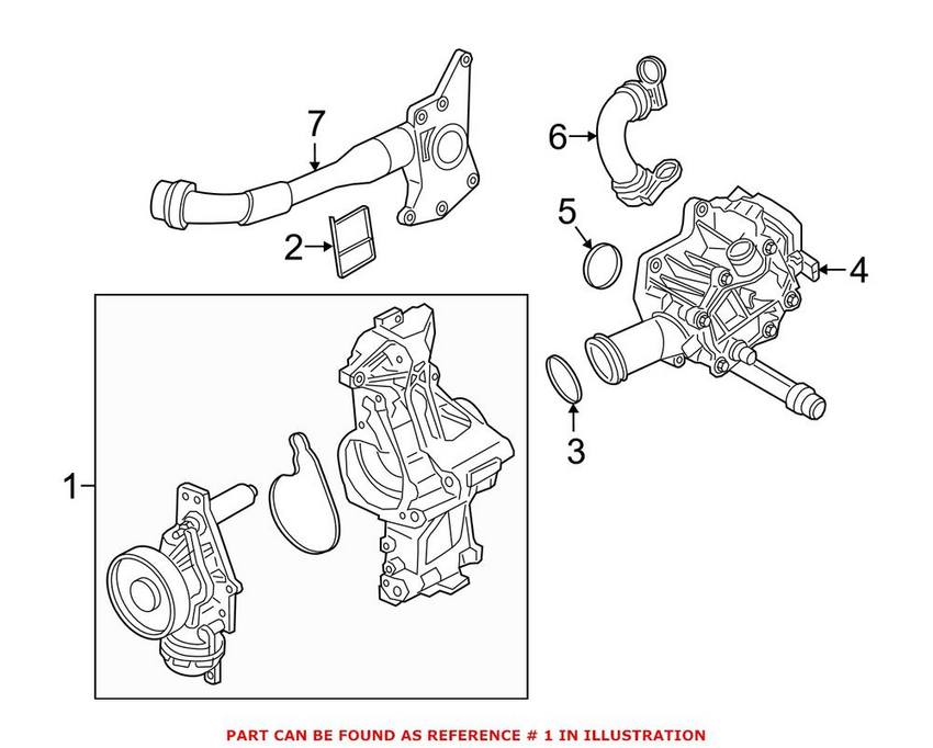 BMW Engine Water Pump Assembly 11517643067 Genuine BMW 11517643067