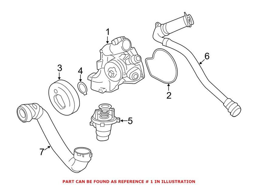 BMW Engine Water Pump 11517846361 Genuine BMW 11517846361