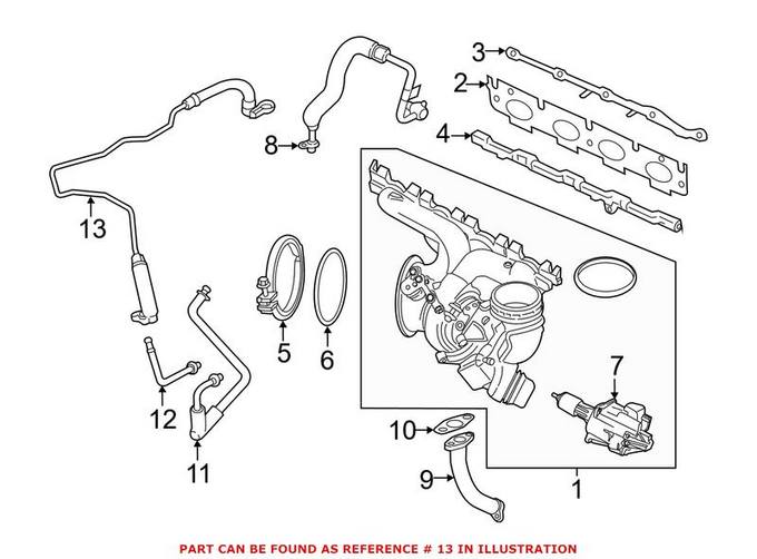 BMW Engine Coolant Hose Genuine BMW 11538687745