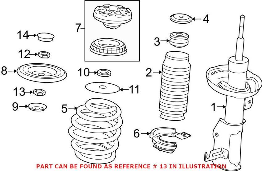 SAAB Strut Mount Nut 11569637 Genuine Saab 11569637