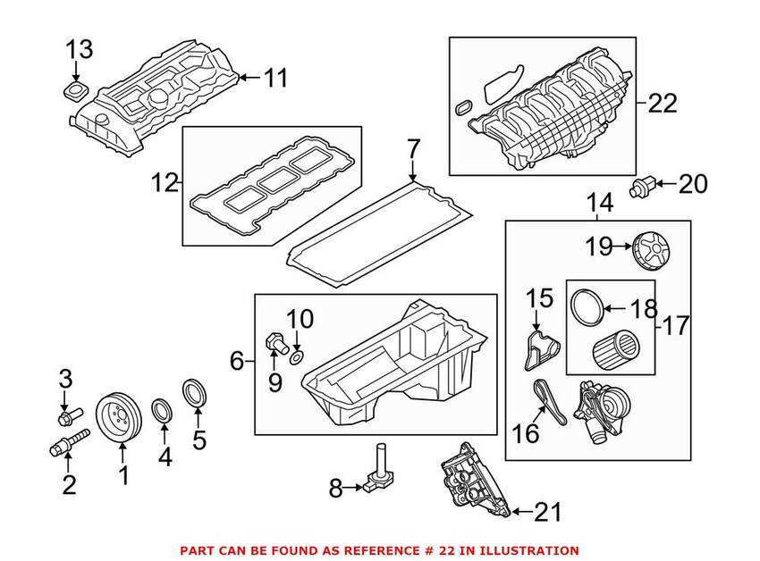 BMW Engine Intake Manifold Genuine BMW 11617576911