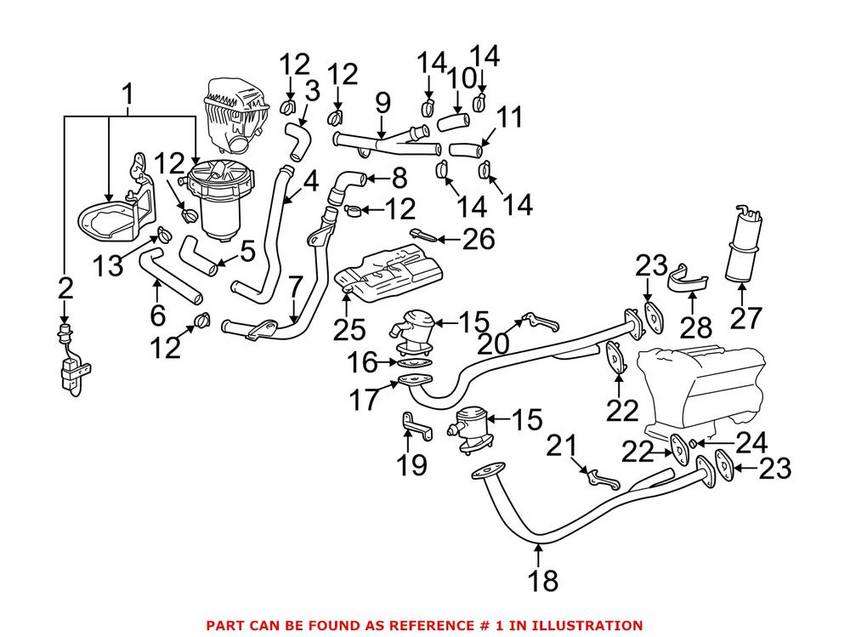 Secondary Air Pump Genuine BMW 11721435410
