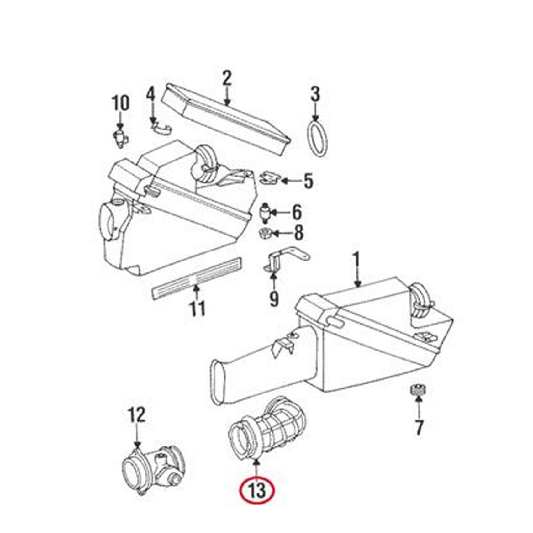 Mercedes Engine Air Intake Hose – Driver Side 1201411590 Genuine ...