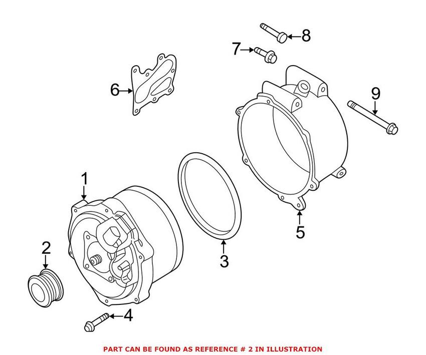 BMW Alternator Pulley 12317507743 Genuine BMW 12317507743