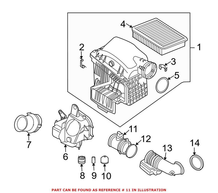 BMW Mass Air Flow Sensor 13627501554 – Genuine BMW Genuine BMW 13627501554
