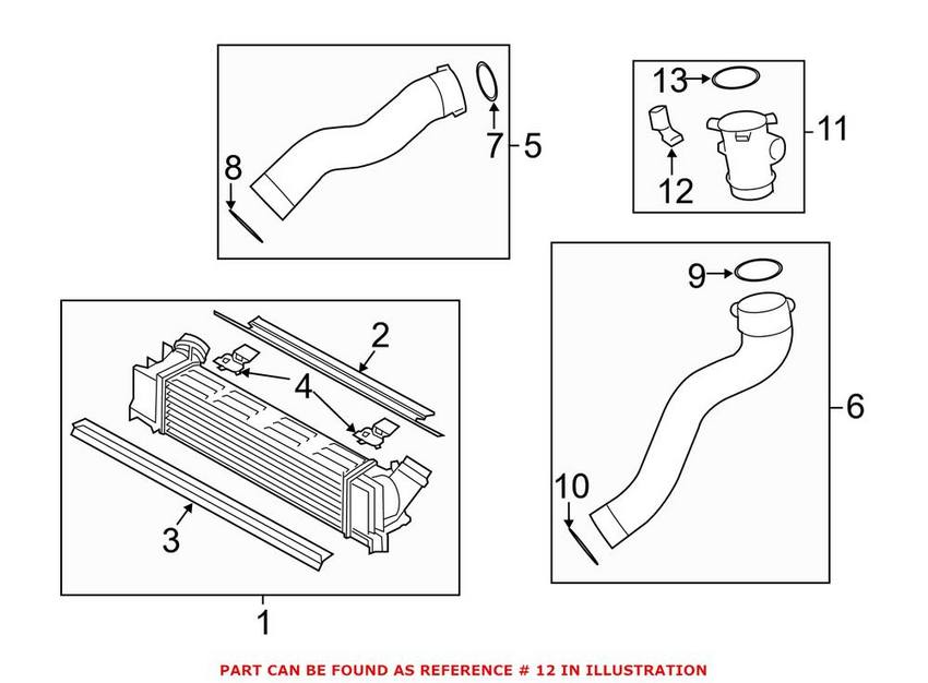 BMW Intake Air Temp Sensor 13628519445 Genuine BMW 13628519445