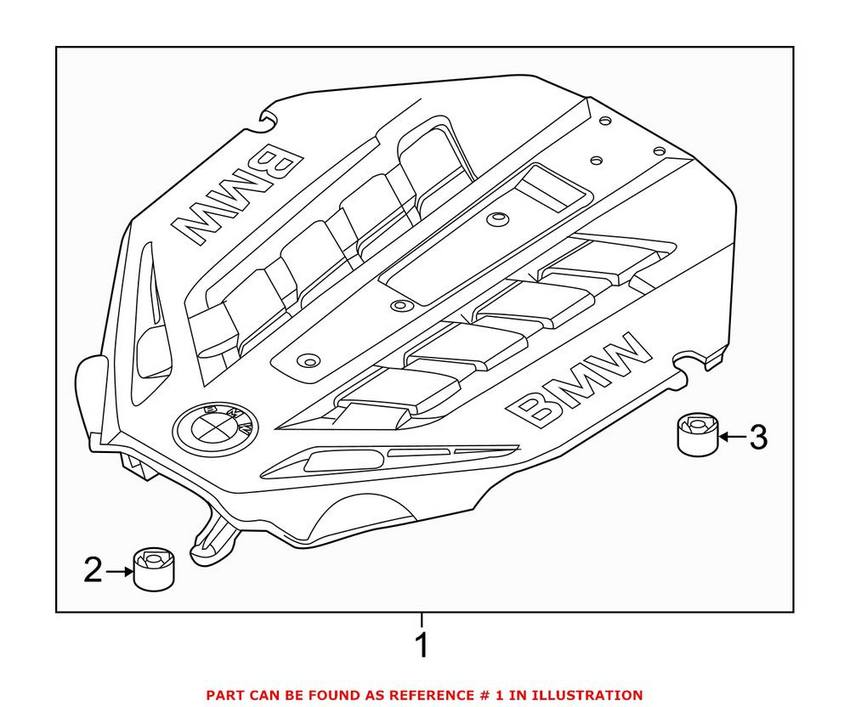 BMW Engine Cover 13717577456 – Genuine BMW Genuine BMW 13717577456