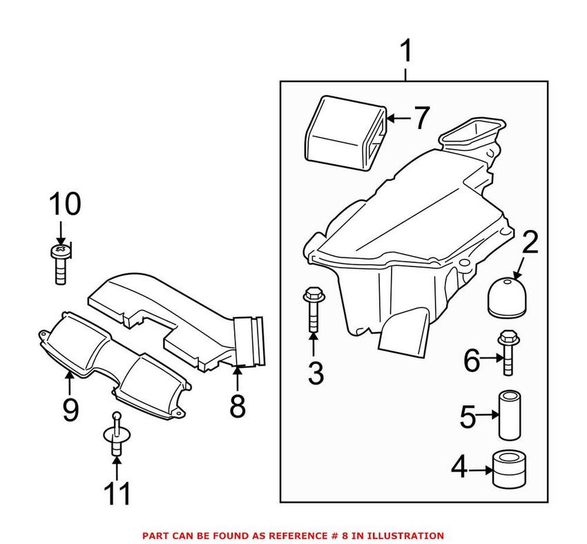 BMW Engine Air Intake Hose Genuine BMW 13717838285