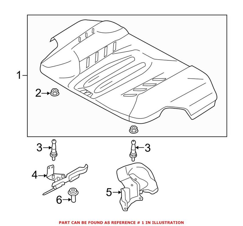 BMW Engine Cover 13717843155 – Genuine BMW Genuine BMW 13717843155