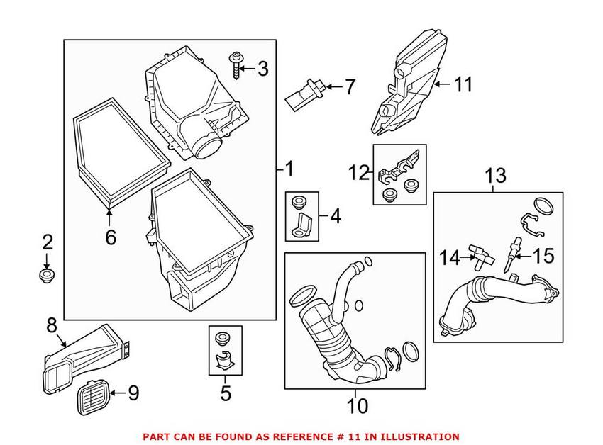 BMW Engine Air Intake Resonator Genuine BMW 13718607950