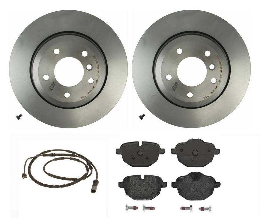 BMW Brake Pad and Rotor Kit – Rear 324mm Low-Met Brembo BM-1540879-KIT