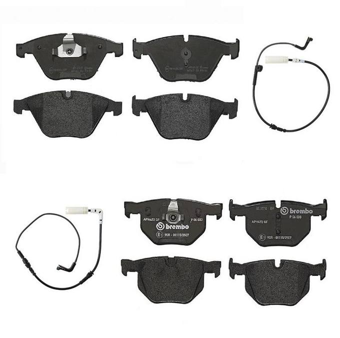 BMW Brake Pad Set Kit – Front and Rear Low-Met Brembo BM-1556065-KIT