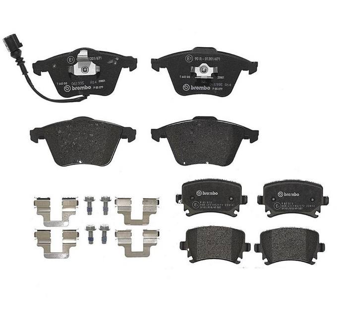 Audi Brembo Brake Kit – Pads Front and Rear (Low-Met) 8J0698151F ...