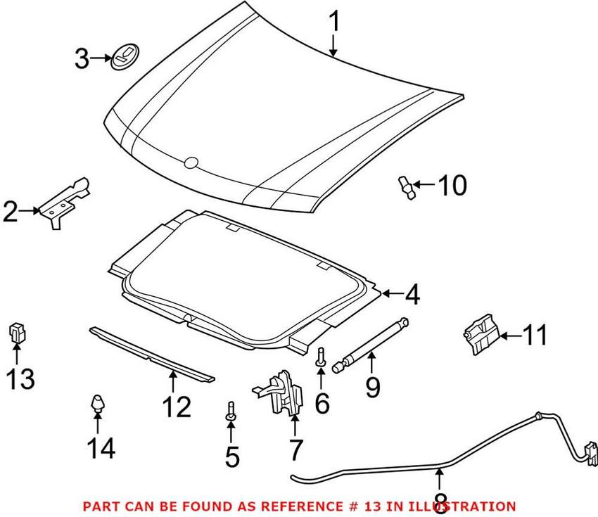 Hood Bump Stop Genuine Saab 15735963