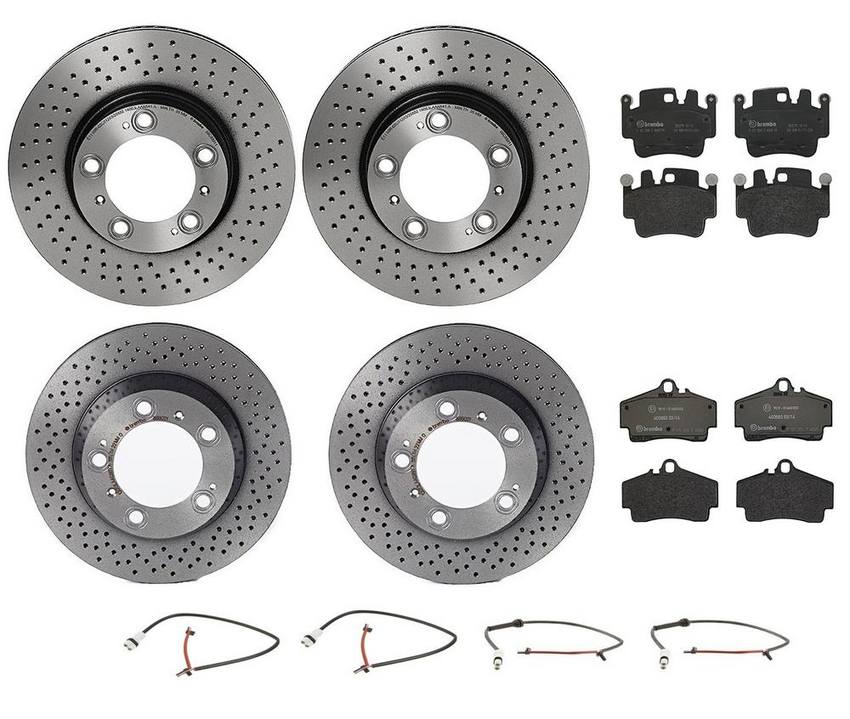 Brembo Brake Pads and Rotors Kit – Front and Rear (318mm/299mm) (Low ...