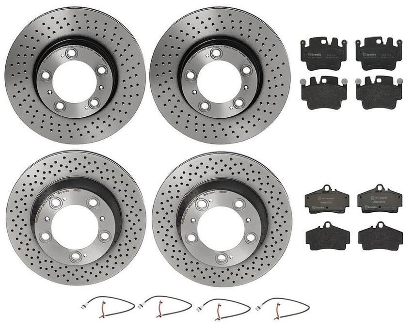 Disc Brake Pad and Rotor Kit – Front and Rear (318mm/299mm) (Low-Met ...
