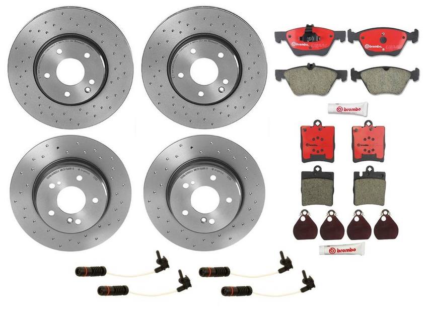 Brembo Brake Pads and Rotors Kit – Front and Rear (300mm/290mm) (Xtra ...