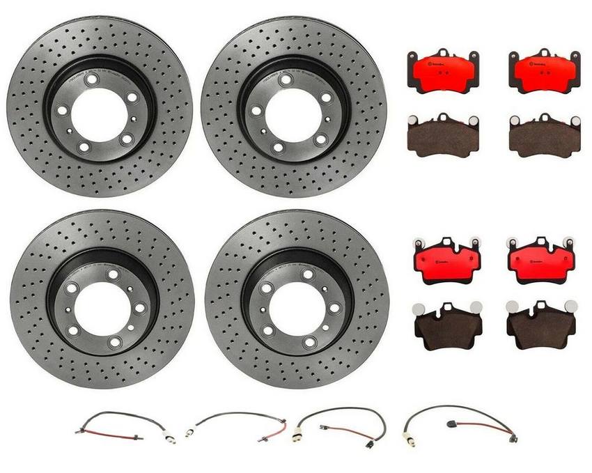 Brembo Brake Pads and Rotors Kit – Front and Rear (330mm/330mm ...