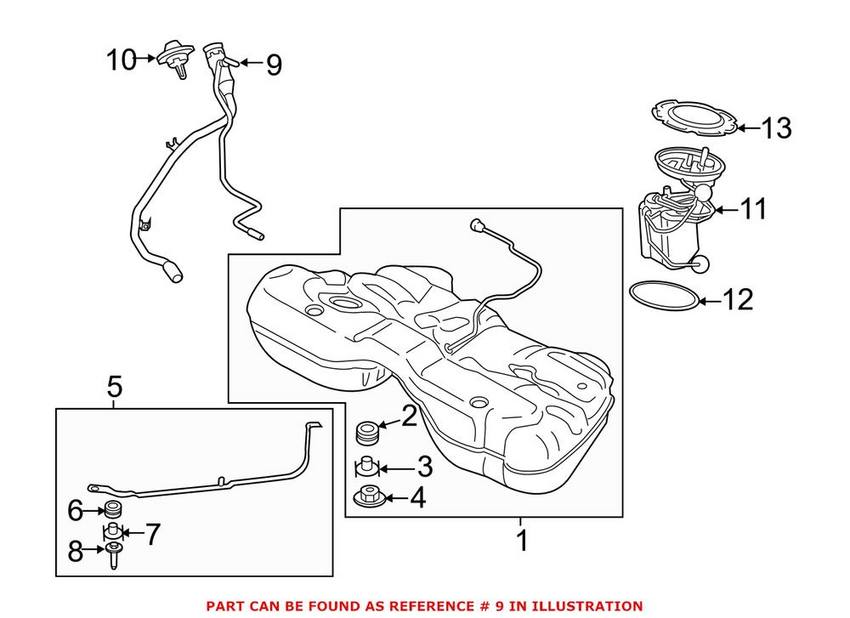 BMW Fuel Filler Neck Genuine BMW 16117356516