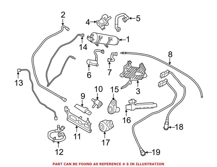 BMW Vapor Canister Filter 16137378072 Genuine BMW 16137378072