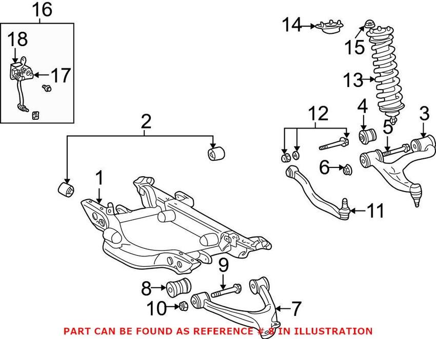 Mercedes Control Arm Bushing Set – Rear Lower 1633500075 Genuine ...