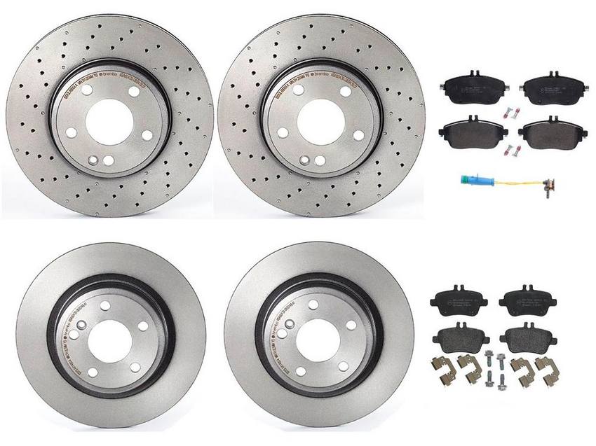 Brembo Brake Pads and Rotors Kit – Front and Rear (295mm/295mm) (Low ...